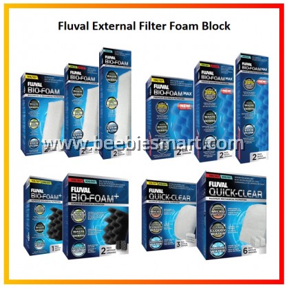 Fluval External Filter Foam Block / Bio Foam / Bio Foam Max / Quick Clear