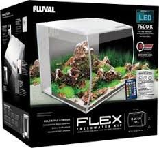 Fluval FLEX 9G aquarium white 9-gallon glass aquarium Fluval FLEX ...