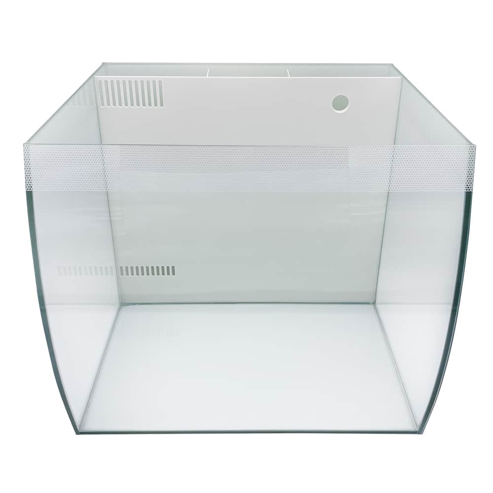 Fluval FLEX 15G glass aquarium White 15-gallon aquarium Curved front ...
